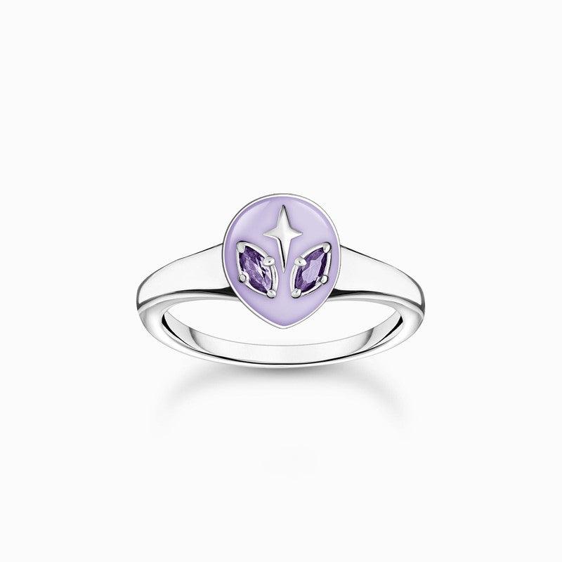 Thomas Sabo Ring with Alien Head and Violet Stones – Thomas Sabo South Africa