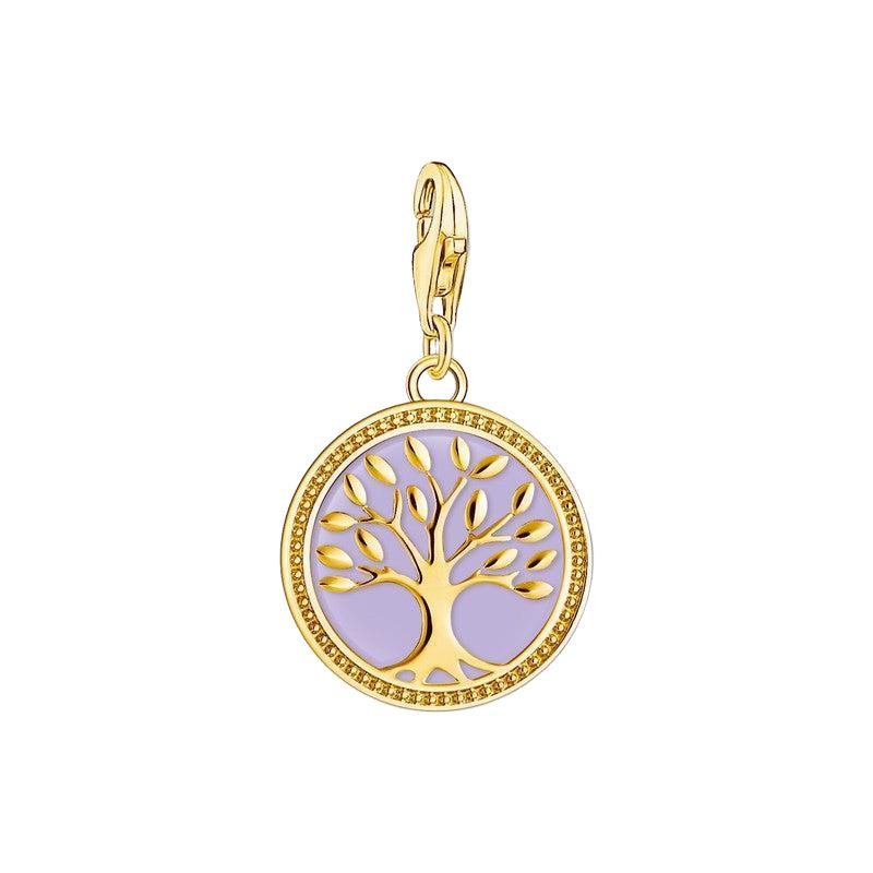 Thomas Sabo Charm Pendant - Tree of Love with Violet cold Enamel Yello ...